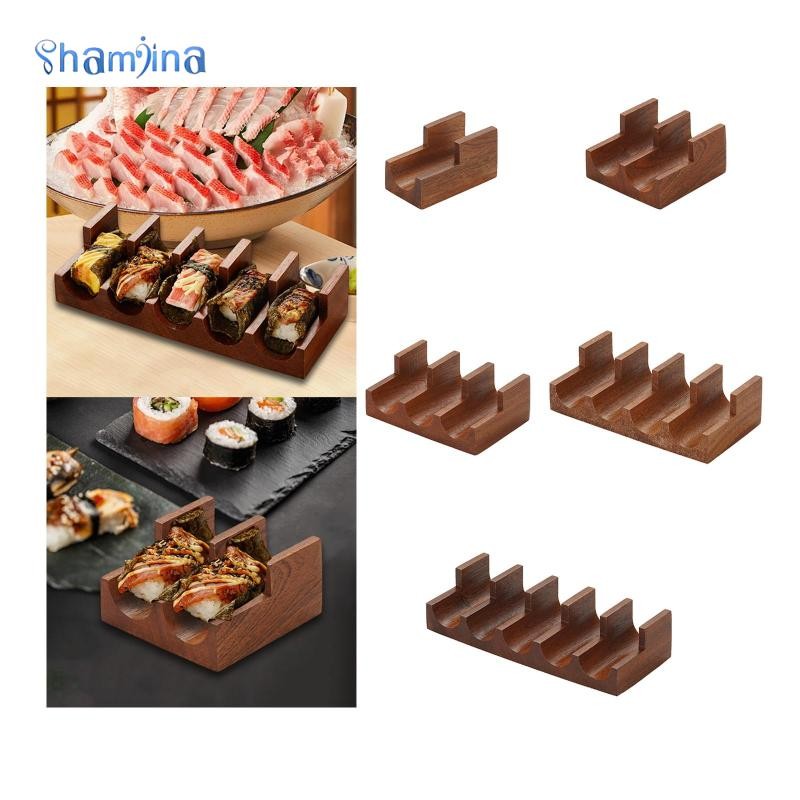 [Shamjina] Wooden Sushi Taco Holder, Display Stand, Serving Bowl, Sushi ...