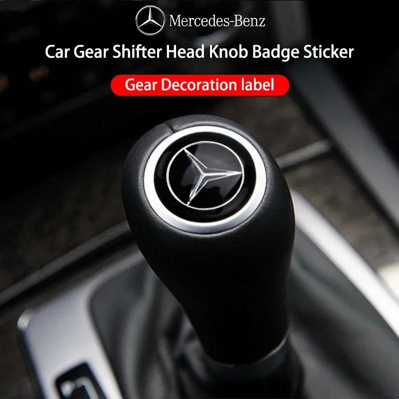 Car Gear Lever Decoration Shifter Head Emblem Sticker For Mercedes Benz ...