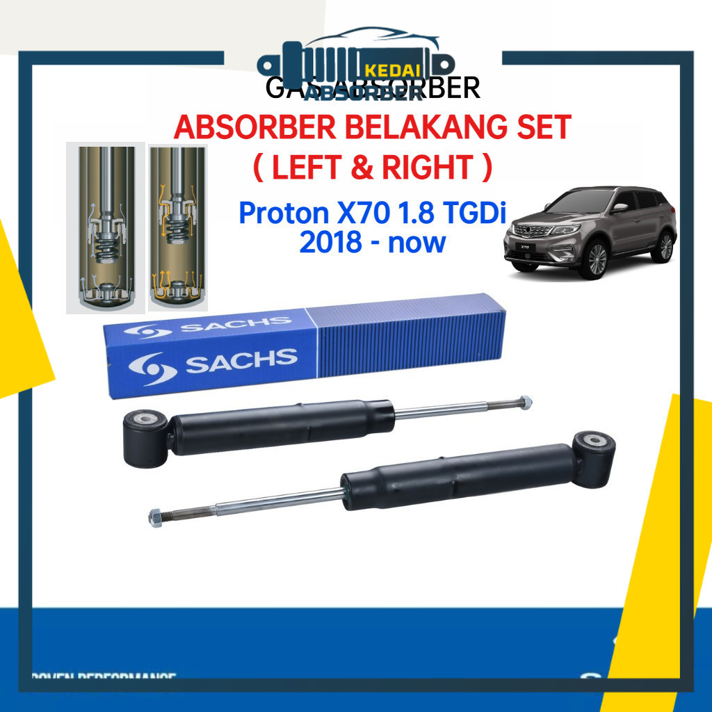 Proton X70 Absorber belakang ZF SACHS Shock Absorber Rear Set Proton ...
