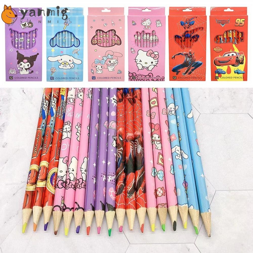 YANMIG 12Pcs 12 Colored Pencil, Stationery Kuromi Drawing Pencil ...