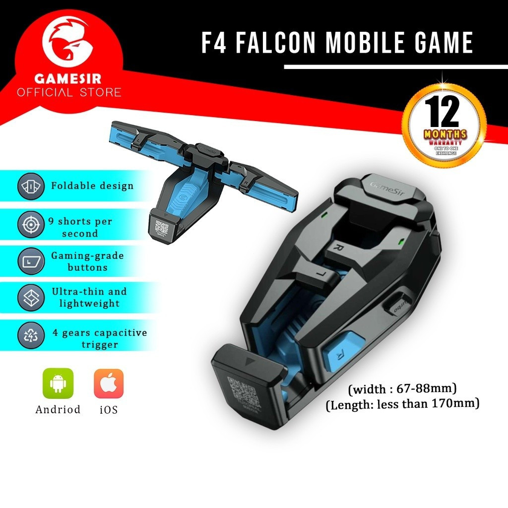 GameSir F4 Falcon Mobile Phone Gang Trigger PUBG Fire Button Aim Key ...