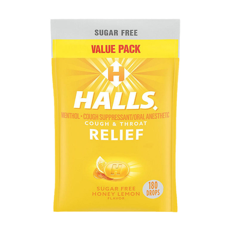 US Direct Mail HALLS HALLS Sugar-Free Honey Lemon Flavor Lozenges ...
