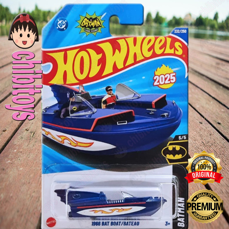 Hot Wheels Batman 1966 Bat Boat biru DC Comics Diecast Batmobile Ship ...