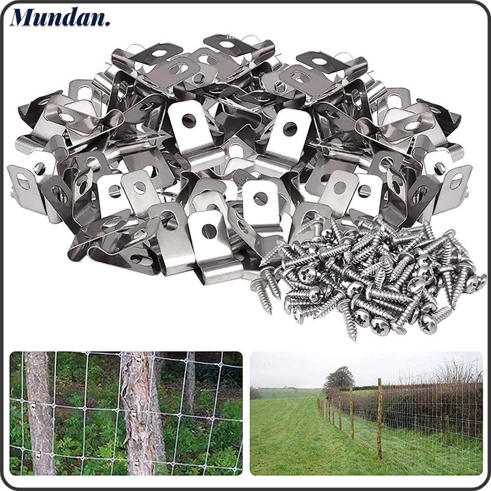MUNDAN 100pcs Fencing Clips Aluminum Alloy Chicken Wire Fencing Cattle ...