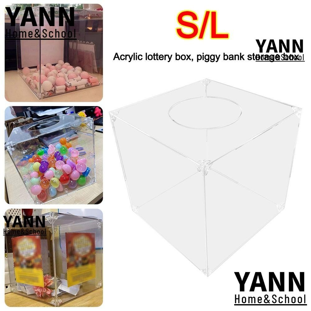 YANN Acrylic Lucky Draw Box, 200mm/300mm Transparent Acrylic Display ...