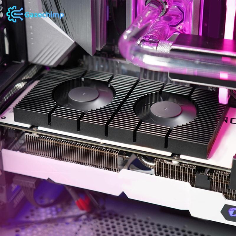 [Gazechimp] GPU Backplate Radiator W/Dual PWM Fan Memory Cooling Fans ...