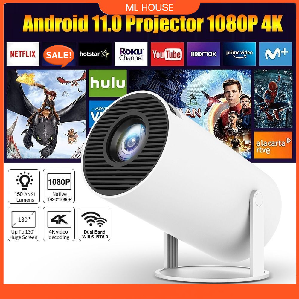 HY300 Wireless Projector Wifi Bluetooth Cinema Android Mini Led Small ...