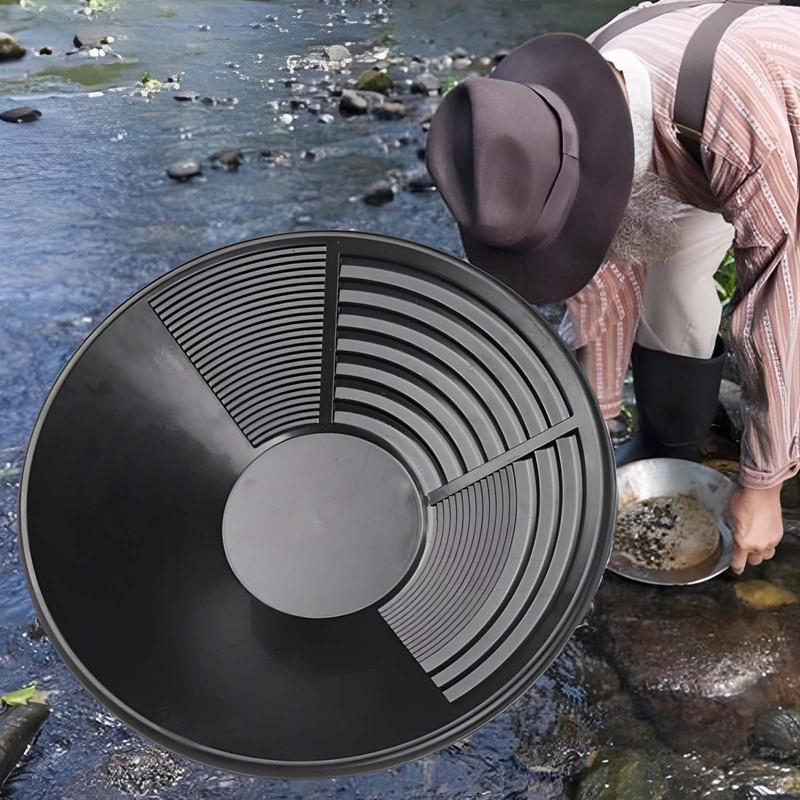 Outdoor 35cm Gold Panning Pan Tool Hand-Cranked Gold Mine Sand Gold ...