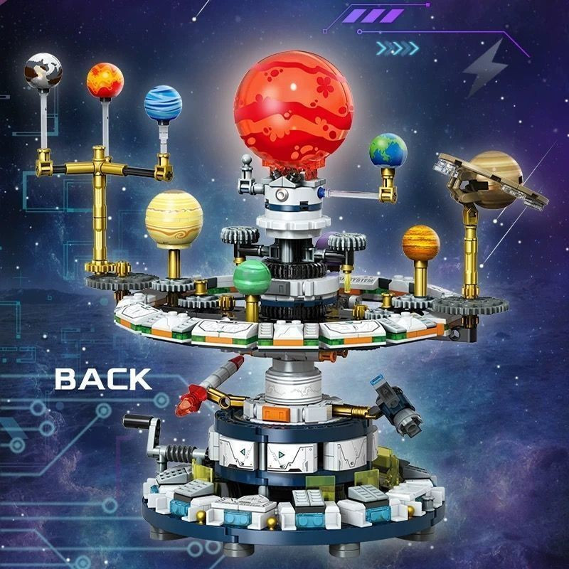 【Rotating Solar System Model】Eight Planets Building Blocks Toy, STEM ...
