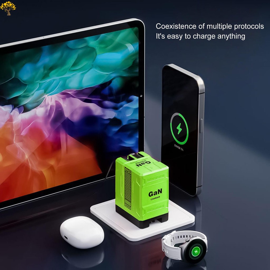Portable GaN Charger 120w Multi-Functional Foldable Charger Universal ...