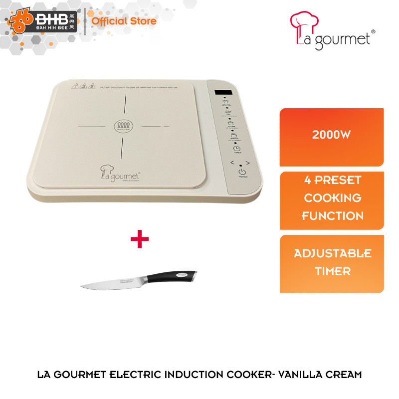 La gourmet Electric Induction Cooker IH01 2000W 4 Preset Cooking ...