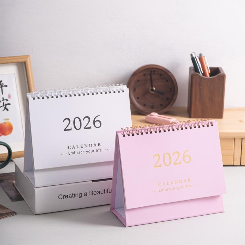 2026 Solid Color Desk Calendar Office Desktop Decoration Simple ...