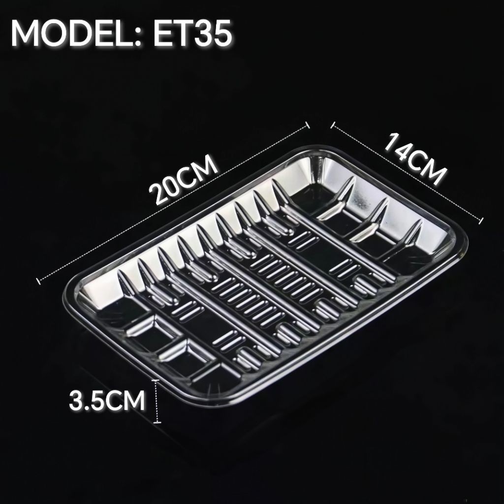 50PCS TRANSPARENT PLASTIC FOOD OPEN TRAY /FOOD TRAY, FRUIT , VEGETABLE ...