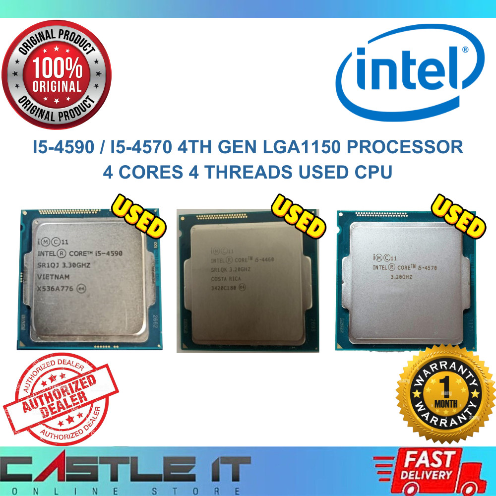 Intel Core i5-4590 / i5-4570 4th Gen LGA1150 Processor 4 Cores 4 ...