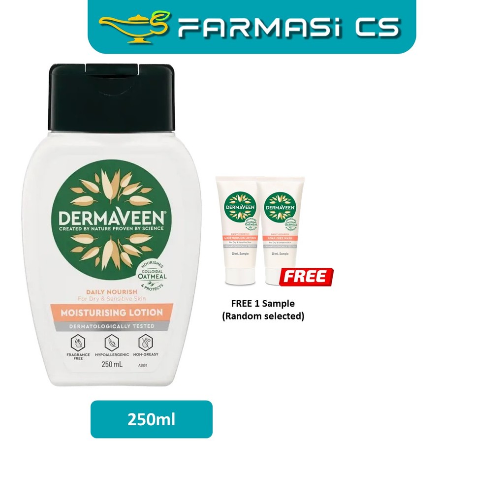 SPECIAL Dermaveen Moisturising Lotion 250ml EXP:06/2027 FREE 1 Sample ...