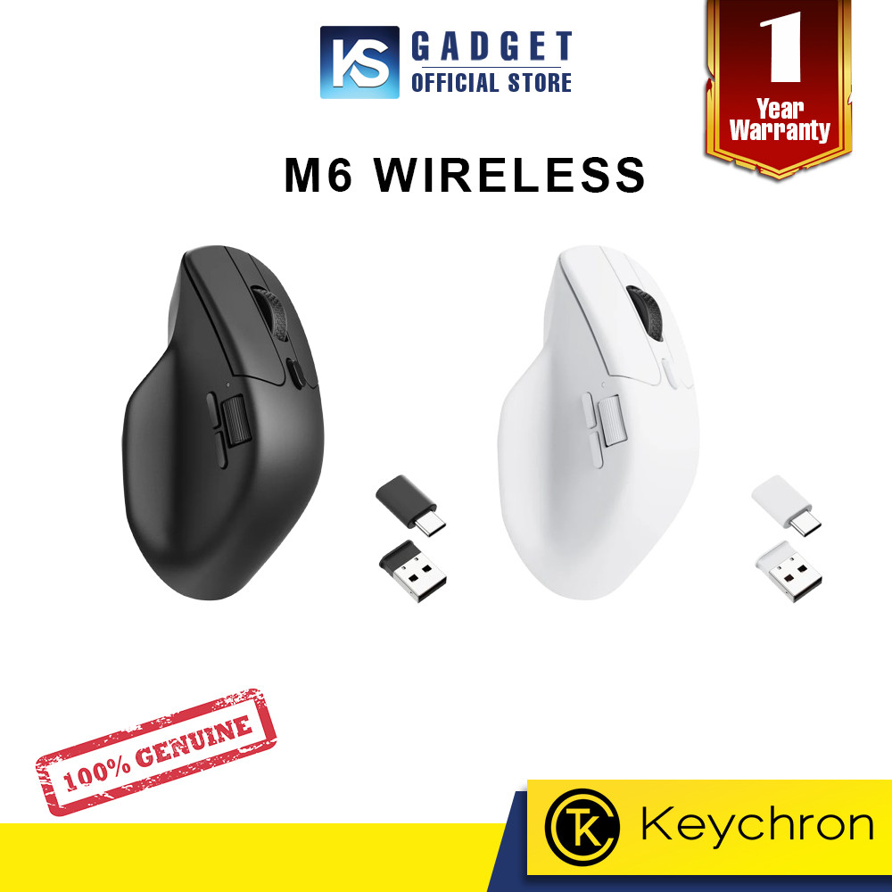 Keychron M6 Wireless Mouse 78g Lightweight Design Optical Mouse Side ...