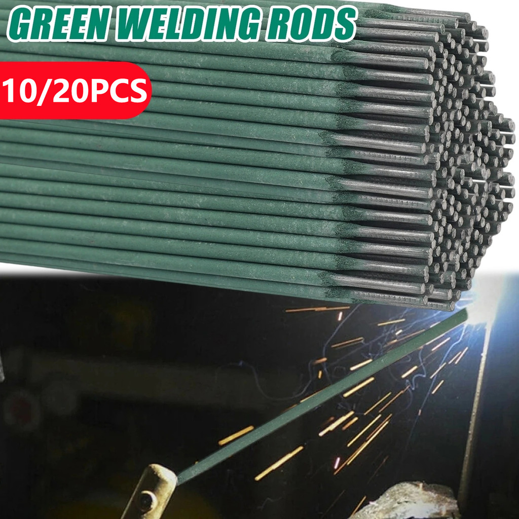 10/20PCS Green Electrode Welding Rods Carbon Steel Smooth Arc for DIY ...