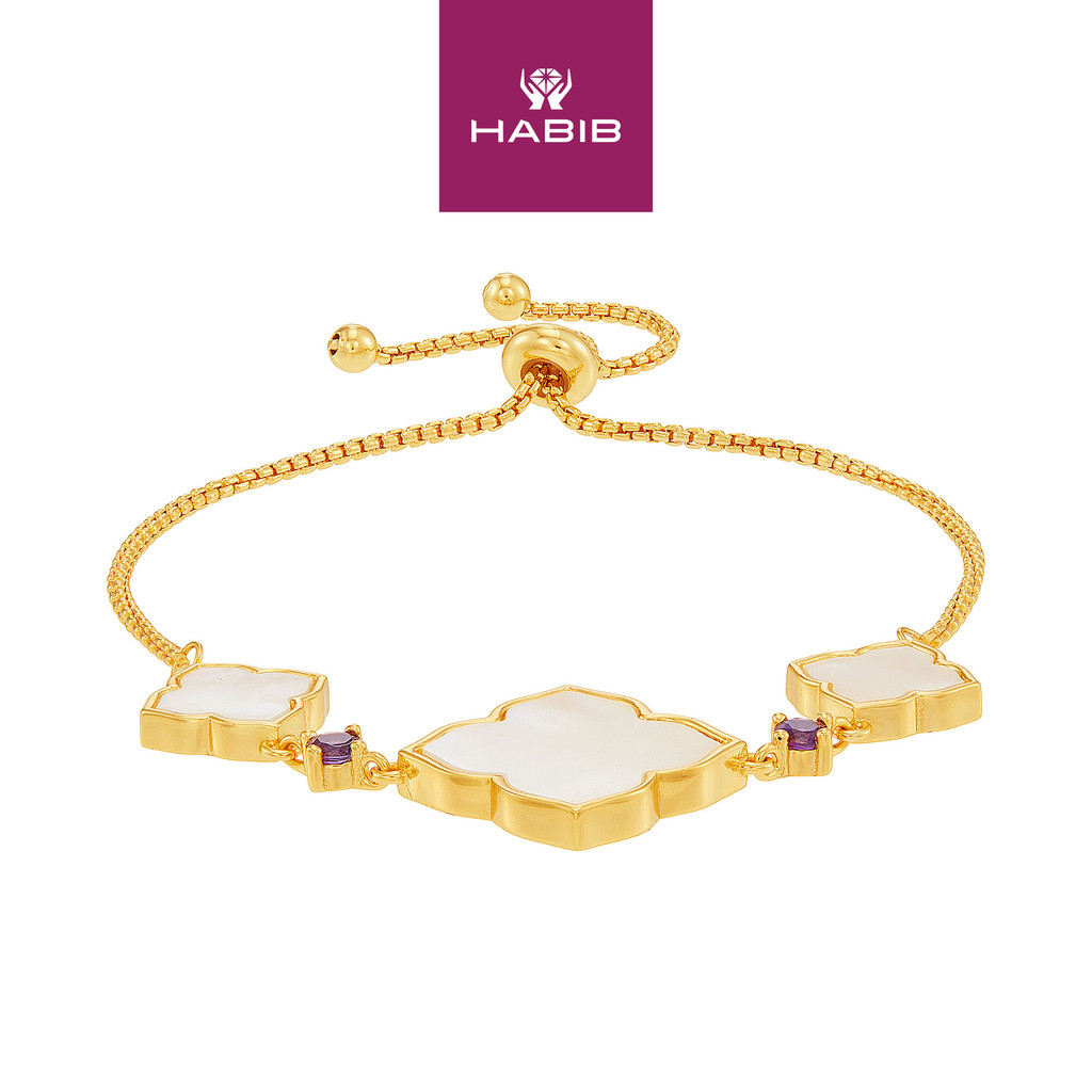 HABIB 925 Amethyst and Mother of Pearl Bracelet 682570825 | Shopee Malaysia