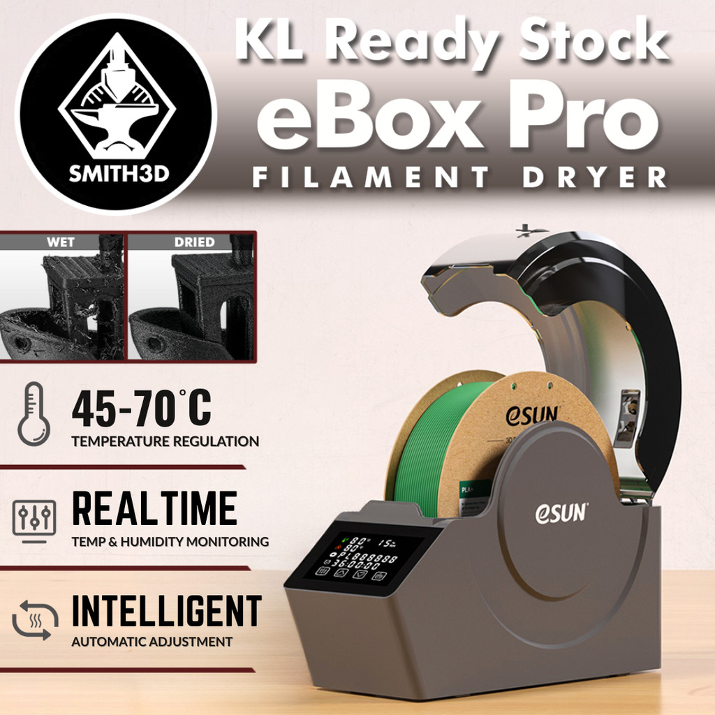 eSUN eBOX Pro Efficient Filament Dryer – PI Heating, Turbo Fan, Smart ...
