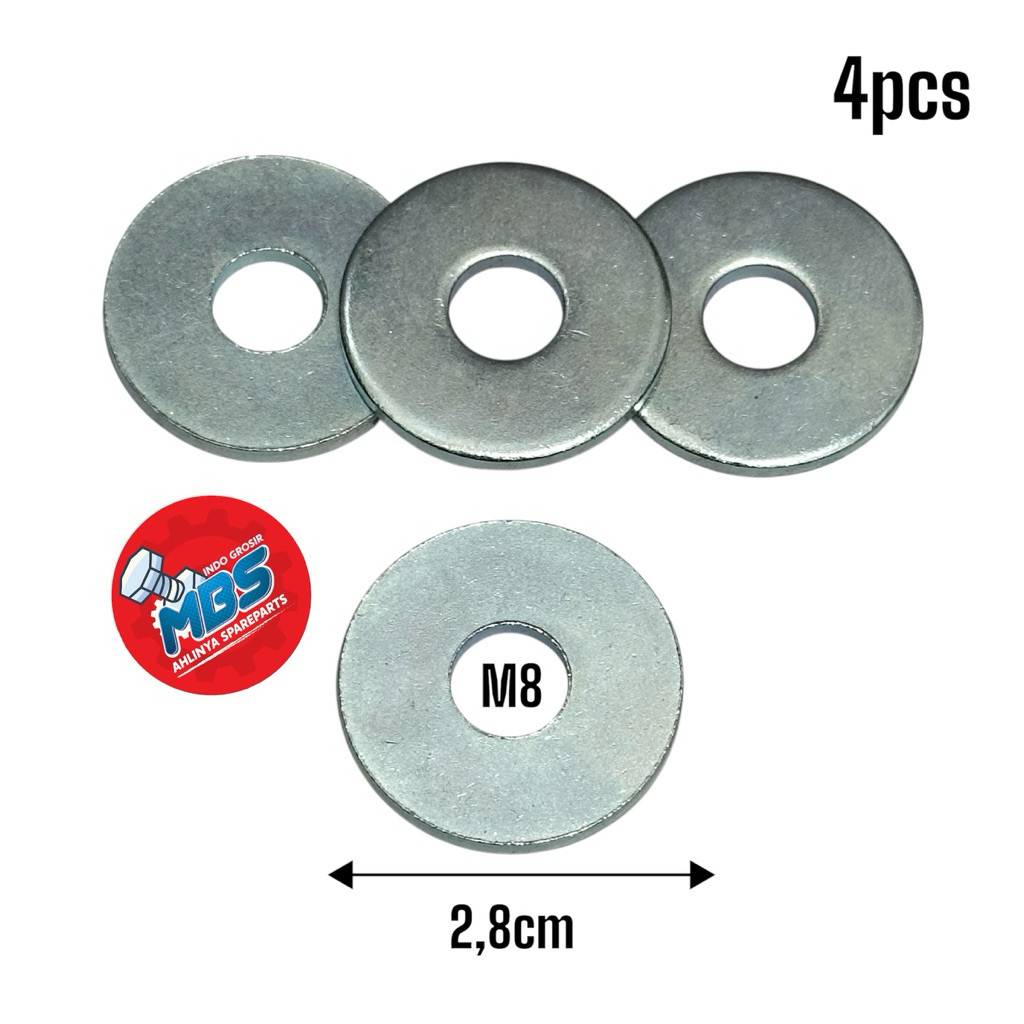 WASH RING EXHAUST MOUNT M8 BOLT 12 WIDTH 28mm thick steel price 4pcs ...