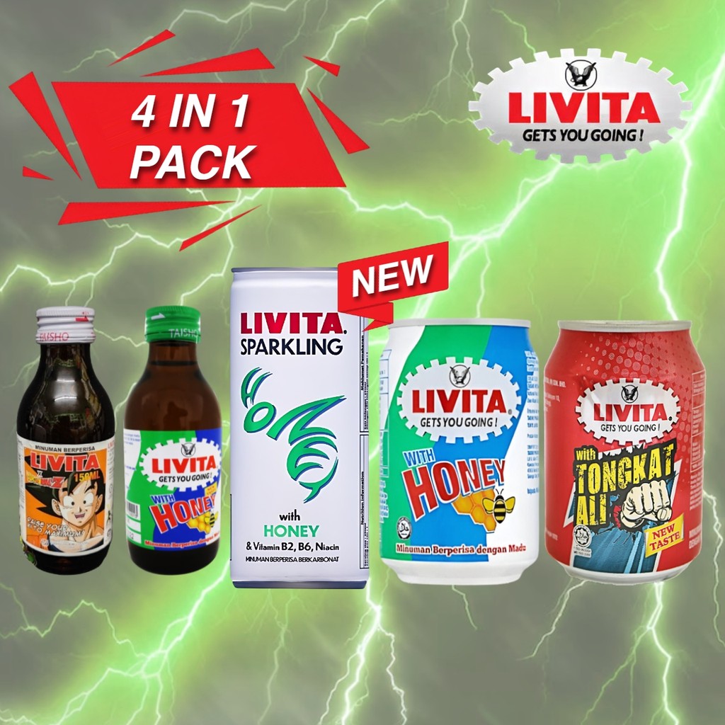 (FRESH BATCH) EW 4 in 1 Livita Sparkling Energy Drink Honey Tongkat Ali ...