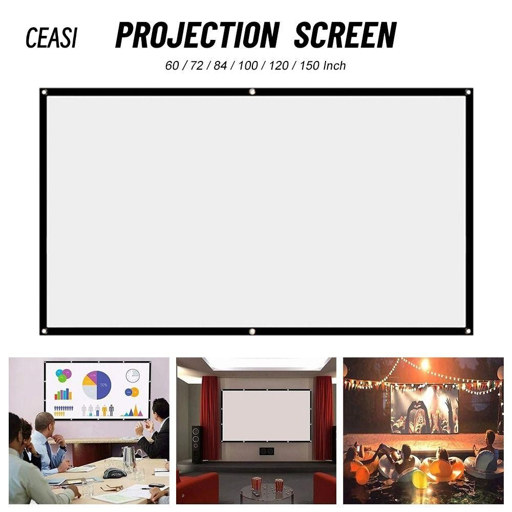 CEASI Projector Curtains 60 72 84 100 120 150 inch Accessories Home ...
