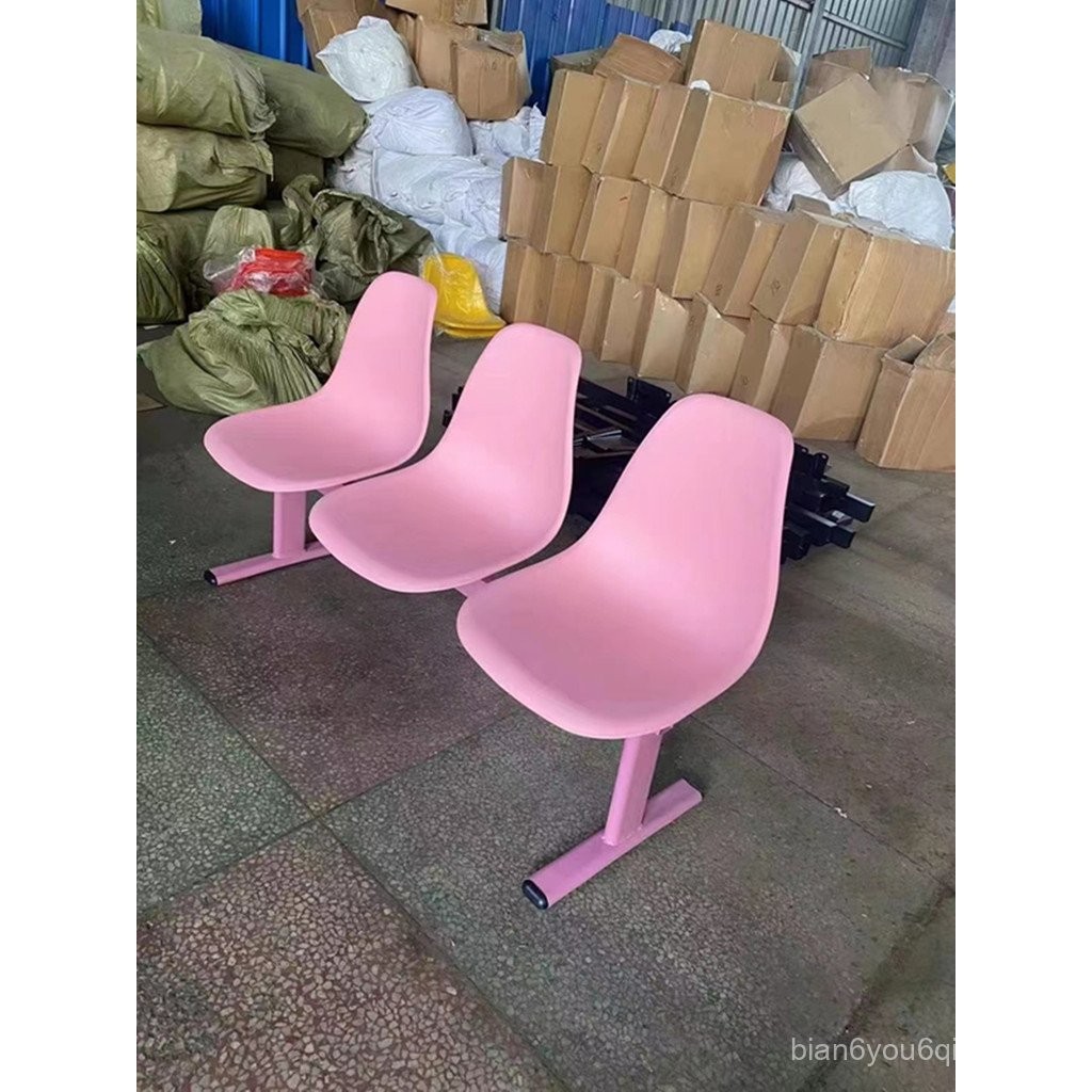 Three-Seat Plastic Row Chair Station Waiting Chair White Influencer ...