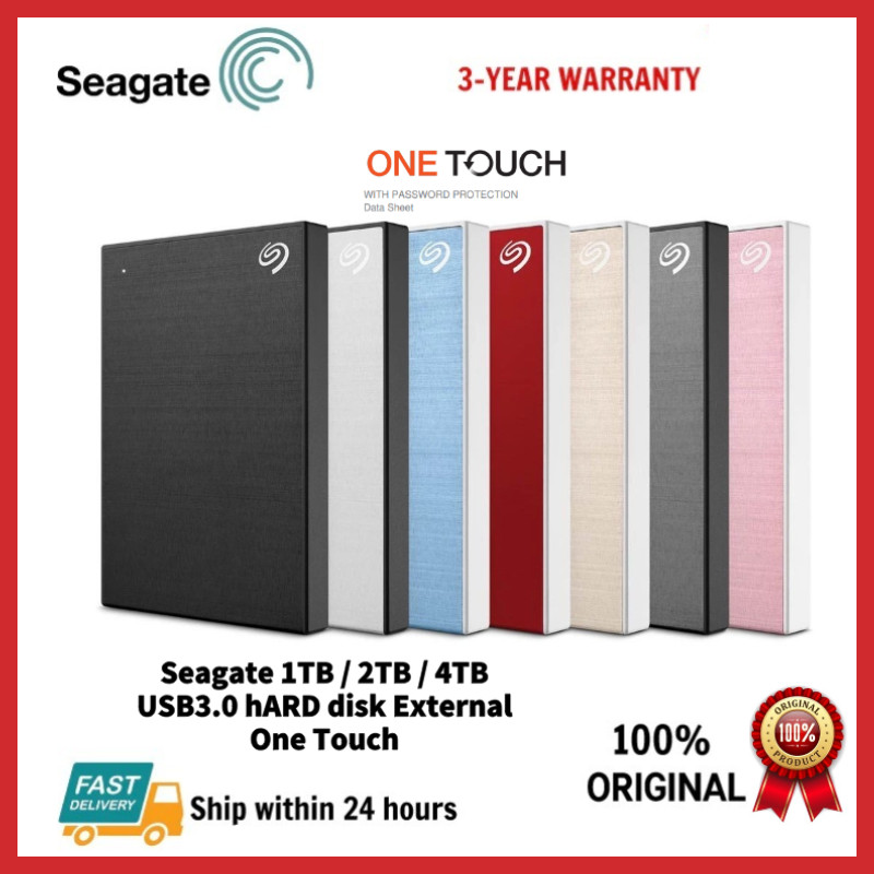 【Local Sale】Seagat One Touch Hard Drive 4TB/2TB/1TB Portable HDD USB3.0 ...