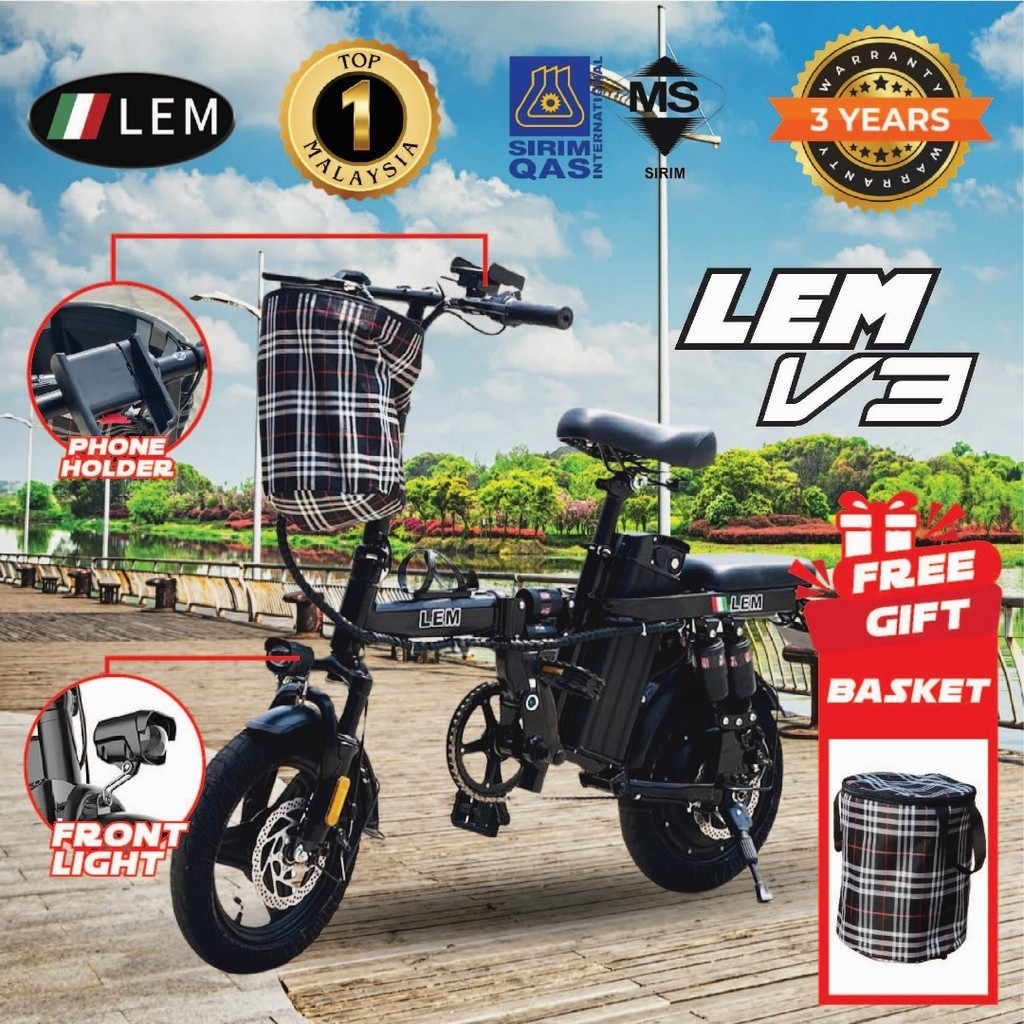*LEM* New Model LEM V3 Electric Bike / Electric Scooter V3 | Shopee ...