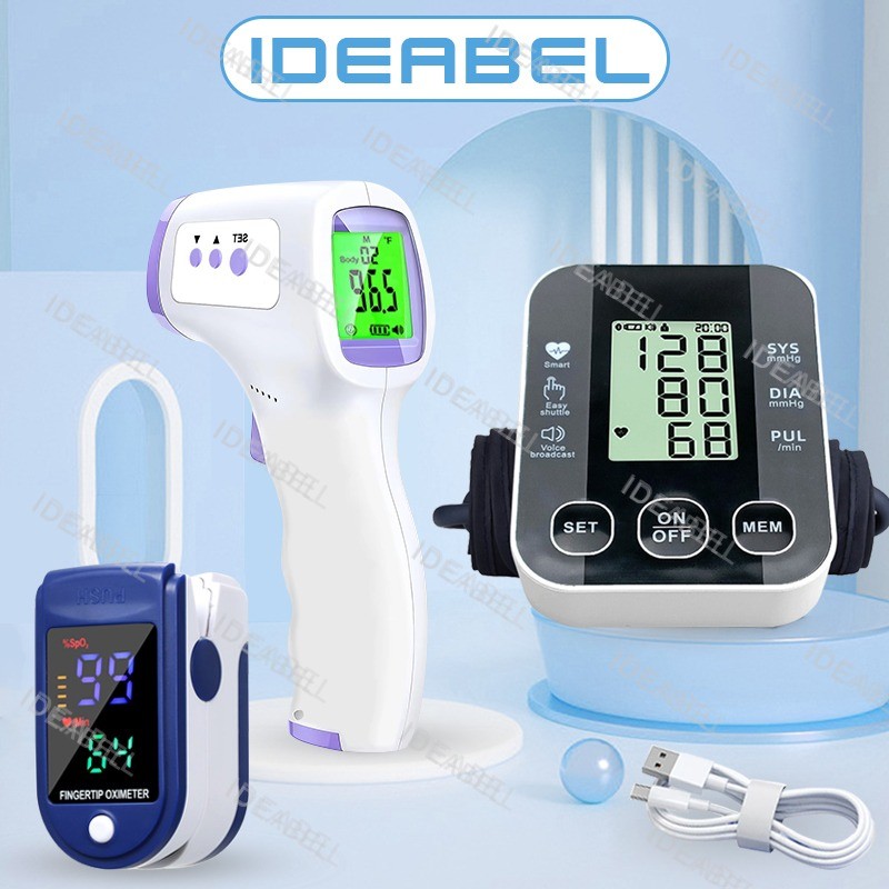 3 IN 1 Set Medical Arm Blood Pressure Meter Tensiometers Tonometer Cuff ...