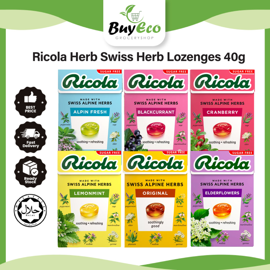 Ricola Herb Swiss Herb Lozenges 40g Sore Throat Lozenges Cough Lozenges ...