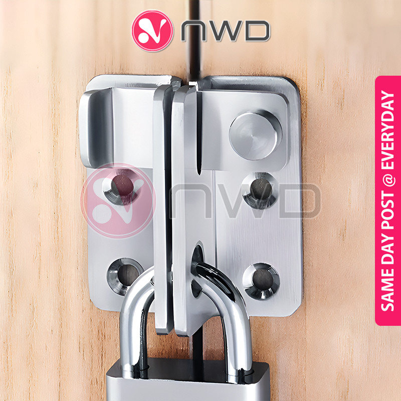 𝗦𝗧𝗥𝗢𝗡𝗚 𝗚𝗨𝗔𝗥𝗗 》 Stainless Steel Swivel Bolt Sliding Door Lock Latch Slug ...