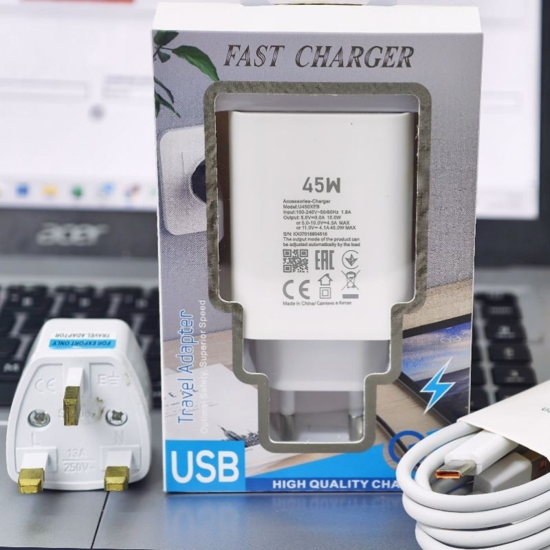 45W 33W Charger Adapter for Infinix Smart Hot Note 7 8 9 10 20 30 40 50 ...