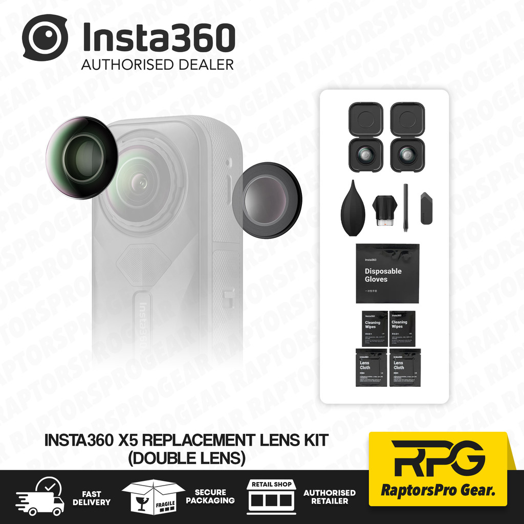 Insta360 X5 Replacement Lens Kit (Single Lens/Double Lens) | Shopee ...