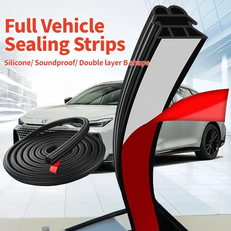 10M Car Door Scheme Rubber Seal Sound Proof Thicken double-layer B type ...