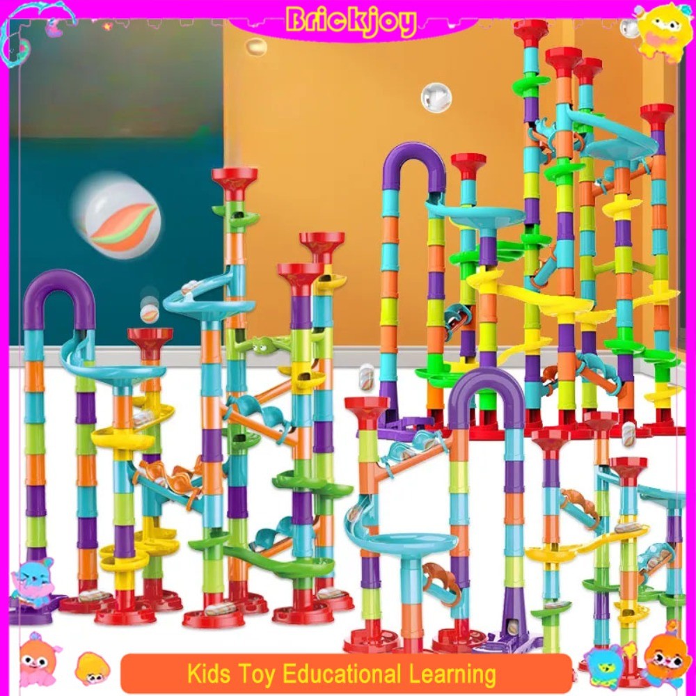 197PCS Marble Run Build Race Puzzle Ball Rolling Building Blocks Kids ...