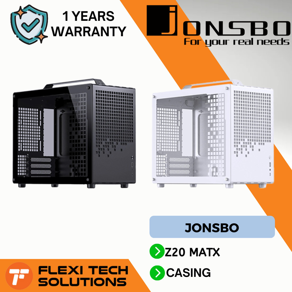 Flexi tech Jonsbo Z20 MATX casing - BLACK/WHITE | Shopee Malaysia