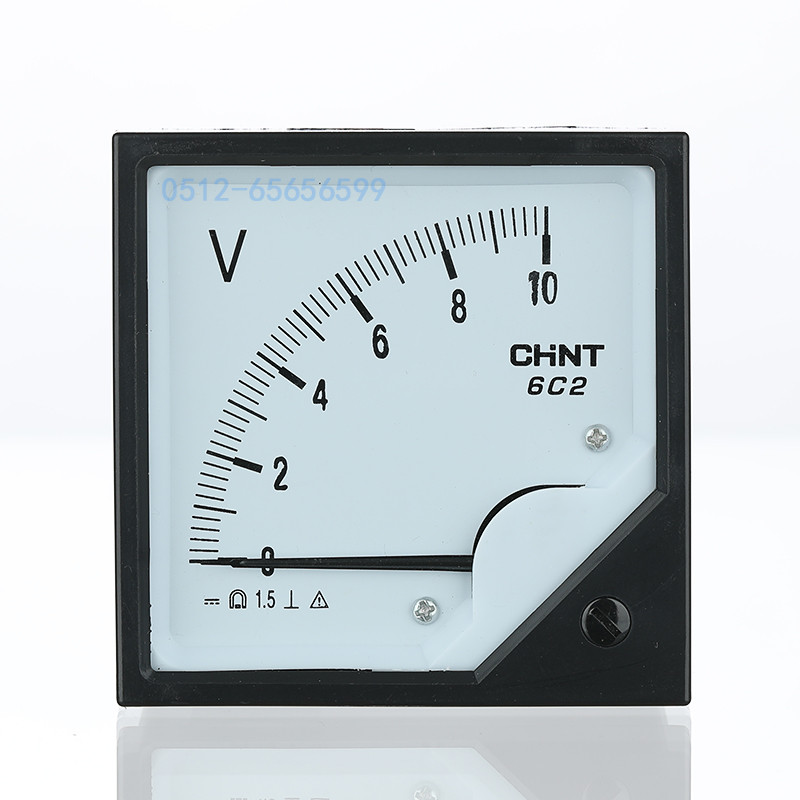 Zhengtai Analog DC DC Ammeter 6C2-V Series Meter Voltmeter Pointer ...