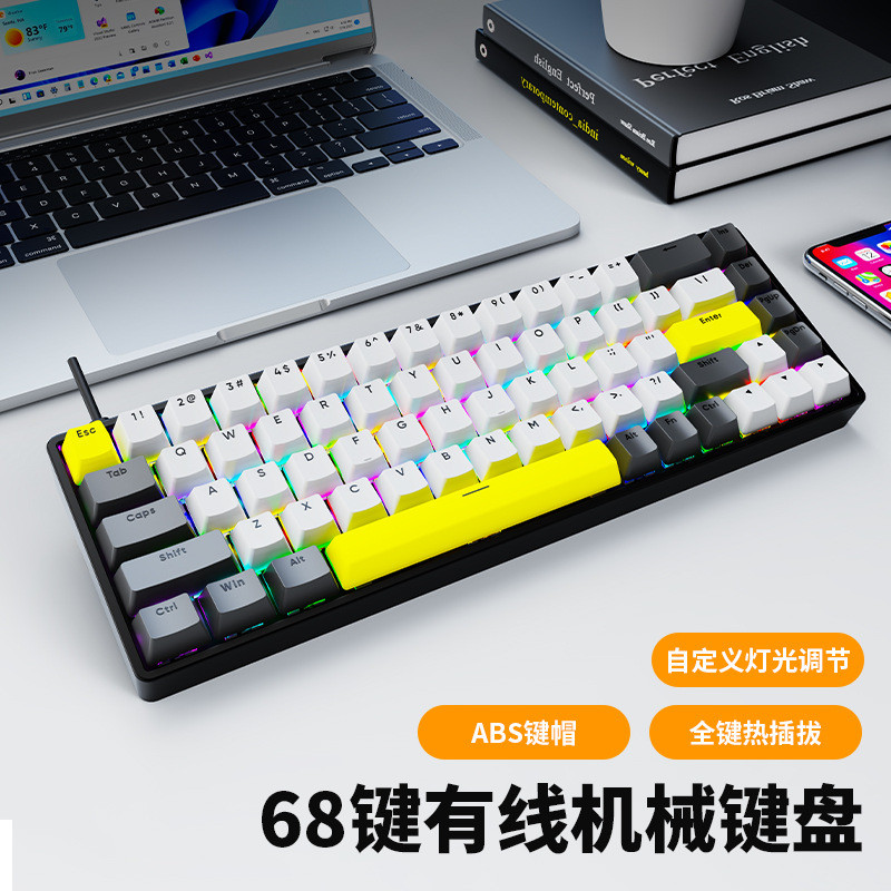 SorexAK68 Mechanical Keyboard Green Axis Red Axis Wired Keyboard Mini ...