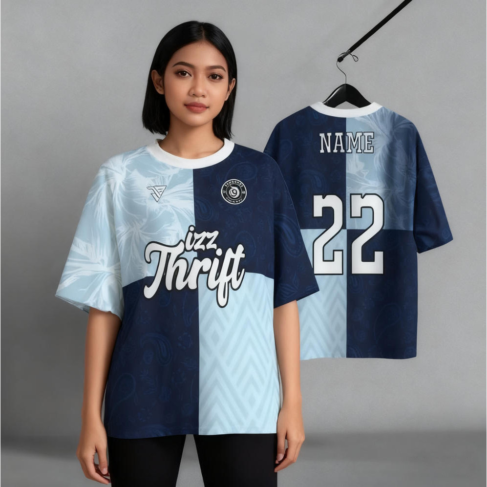 【Free Custom Name & Number】Blue and white splicing pattern NEW !! 2025 ...