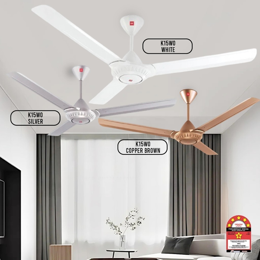 KDK 3 Blade 60 Inch Regulator Ceiling Fan K15WO Kipas siling 60Inch ...