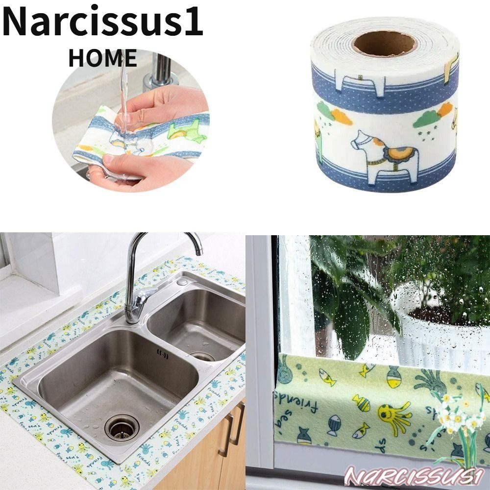 NARCISSUS Window Water-absorbing Sticker, Reusable Self Adhesive Sink ...