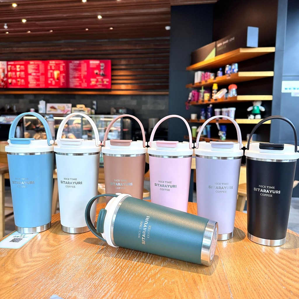 SITARAYURI Portable Coffee Cup 304 Stainless Steel Thermos botol air ...