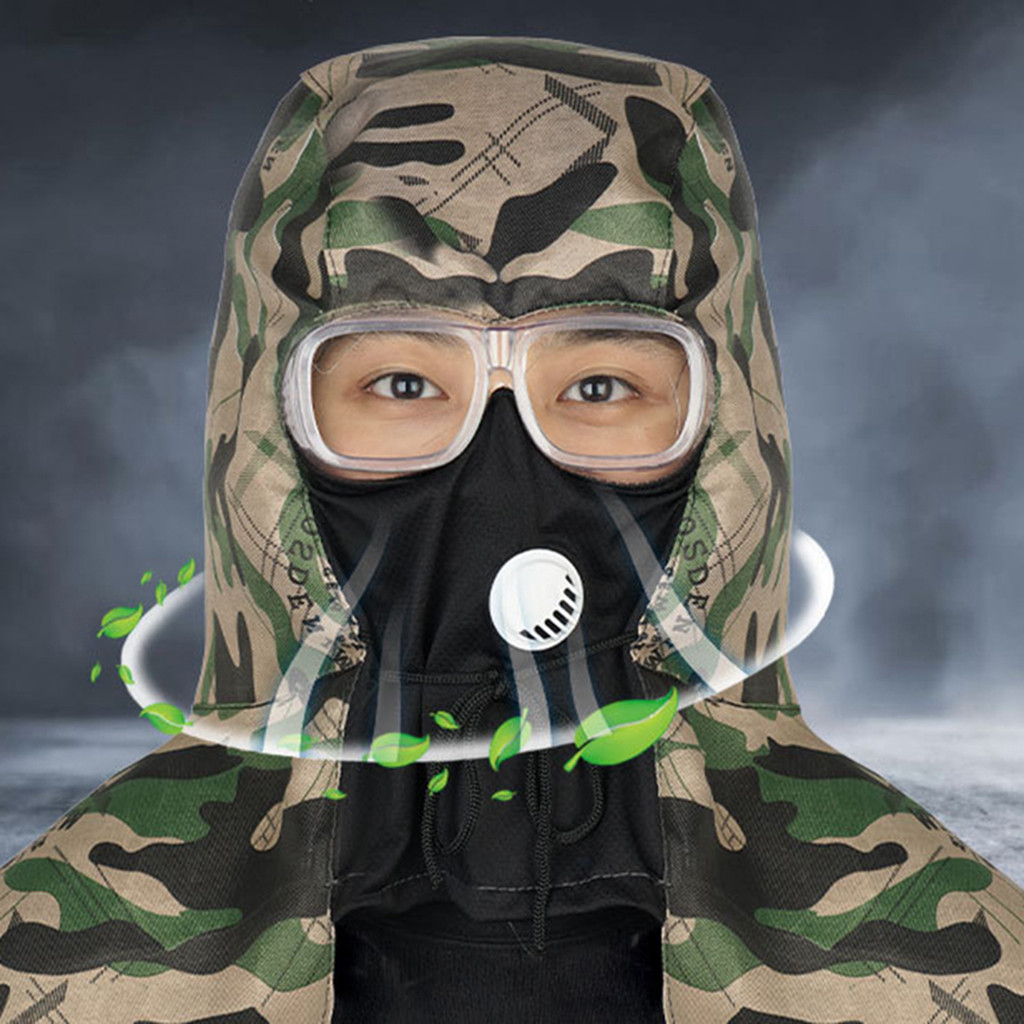 Welder's Shawl Hat Safety Work Hats Camo Neck Protection Hat Work Dust ...