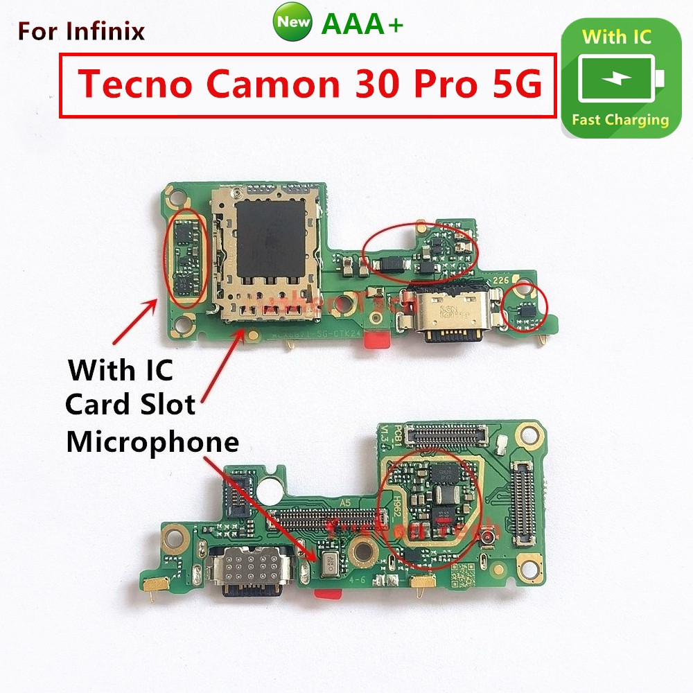 for Tecno Camon 30 Pro 5G CL8 Charging Port Flex Cable - USB Type-C ...