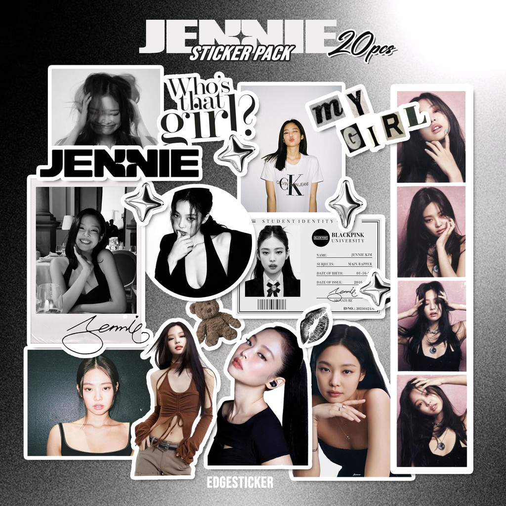 20pcs BLACKPINK Member Pack Stickers | Korean Idol Jennie Jisoo Lisa ...