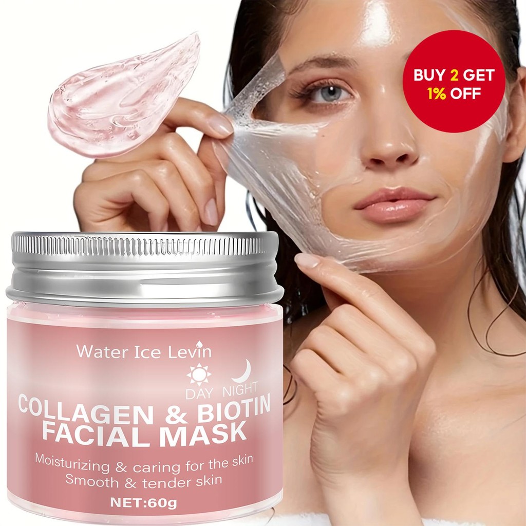 Collagen & Biotin Facial Mask - Hydrating Moisturizing Mask with ...