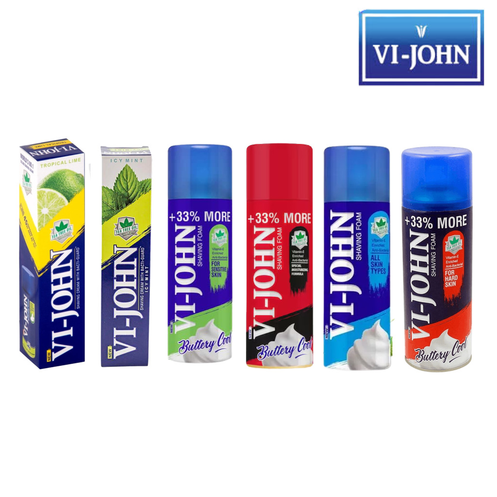 VI-JOHN Shaving Cream 125g - Shaving Foam 400g | Shopee Malaysia