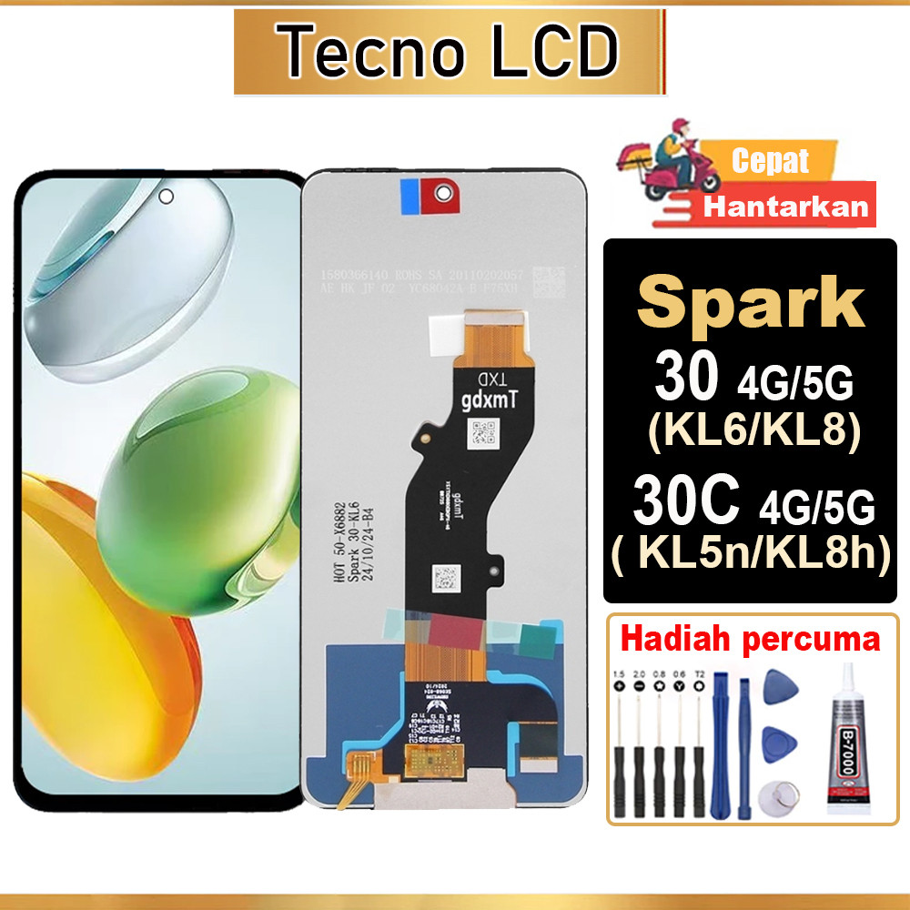Tecno Spark 30 Spark 30C LCD 4G 5G original screen high-quality | Shopee Malaysia
