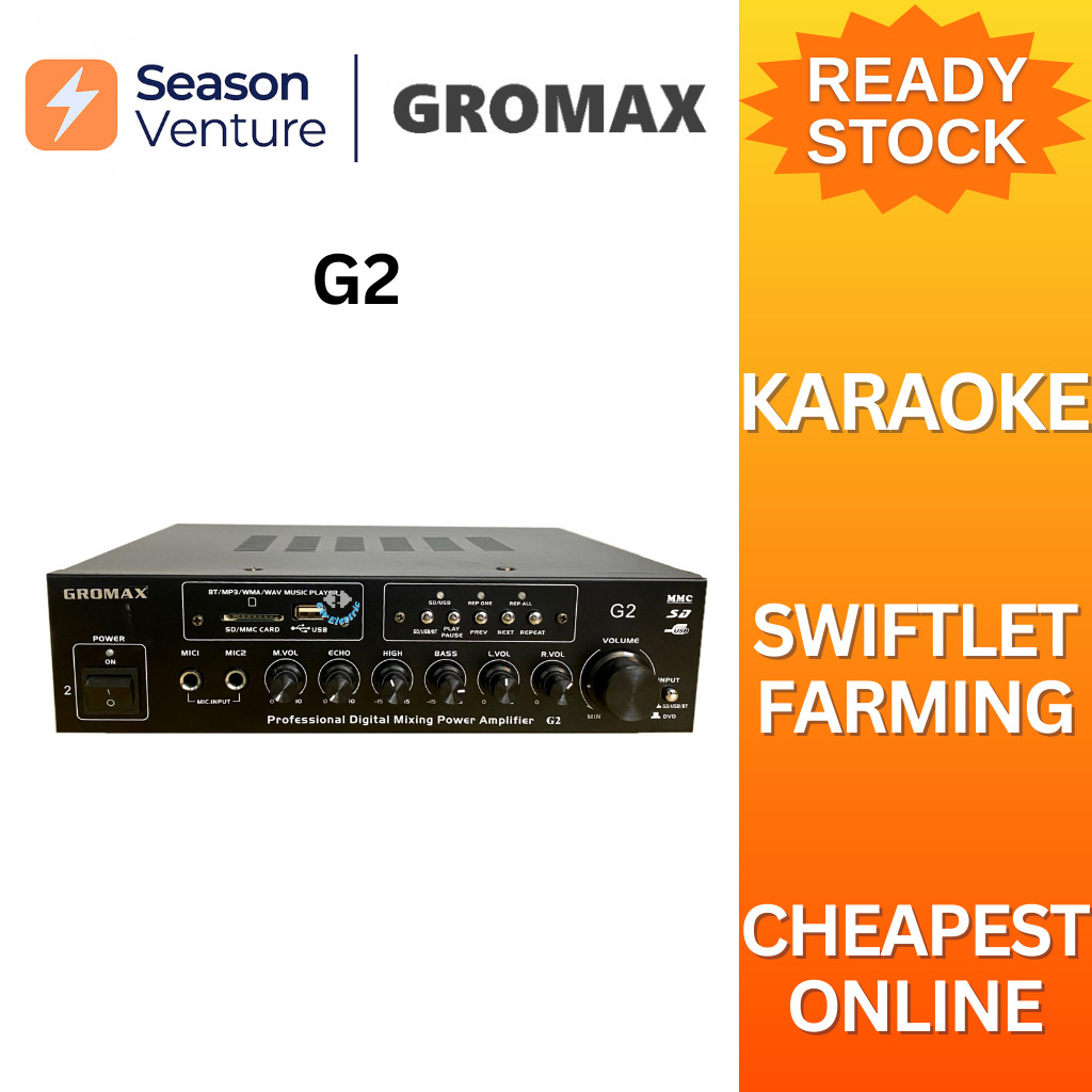 GROMAX G2 Professional Power Amplifier System (USD/SD CARD) | Shopee ...